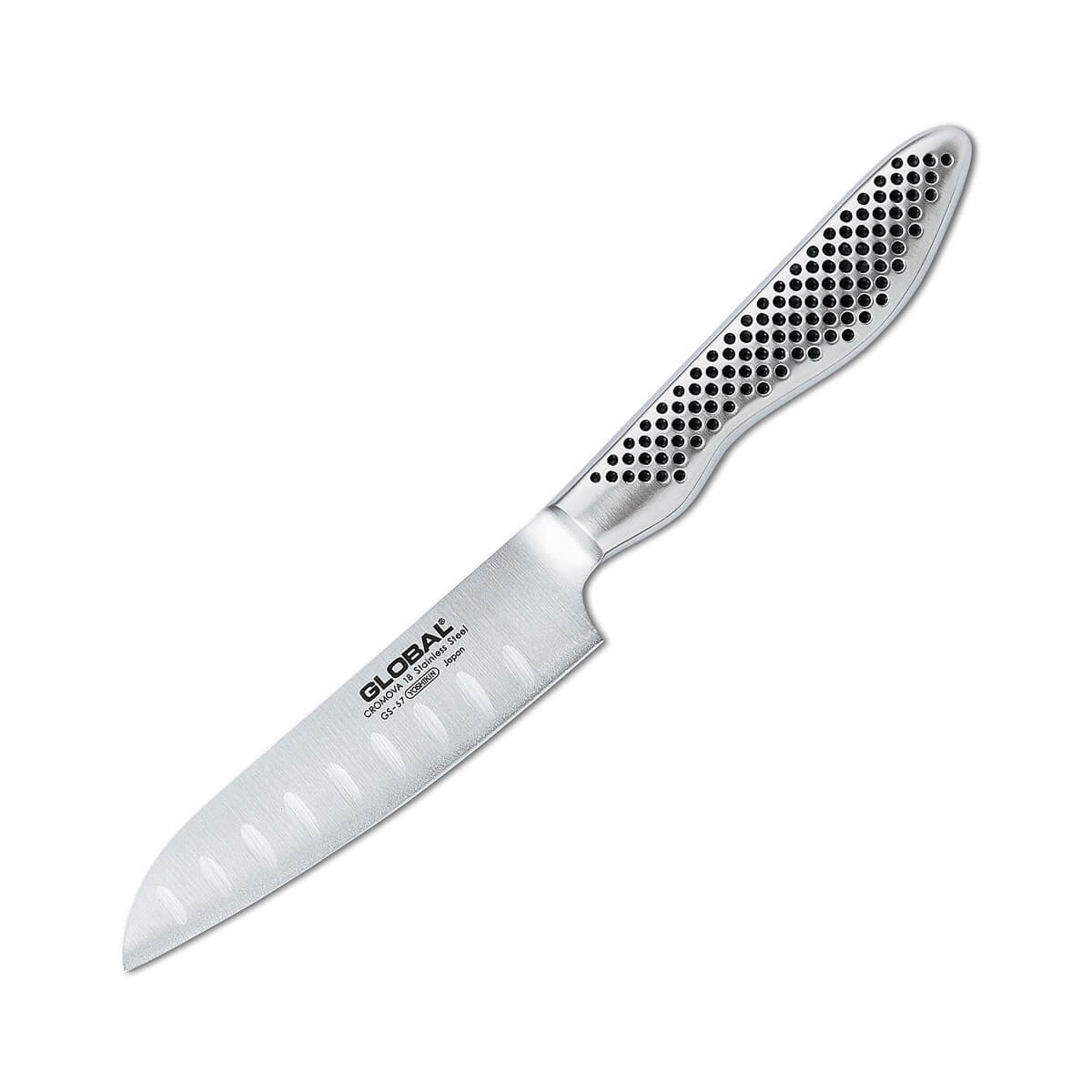 Mini Santoku alveolado Global GS57 con hoja de 11 cm - 31-GS-57 - GLOBAL | CuchilleríaAlbacete.com
